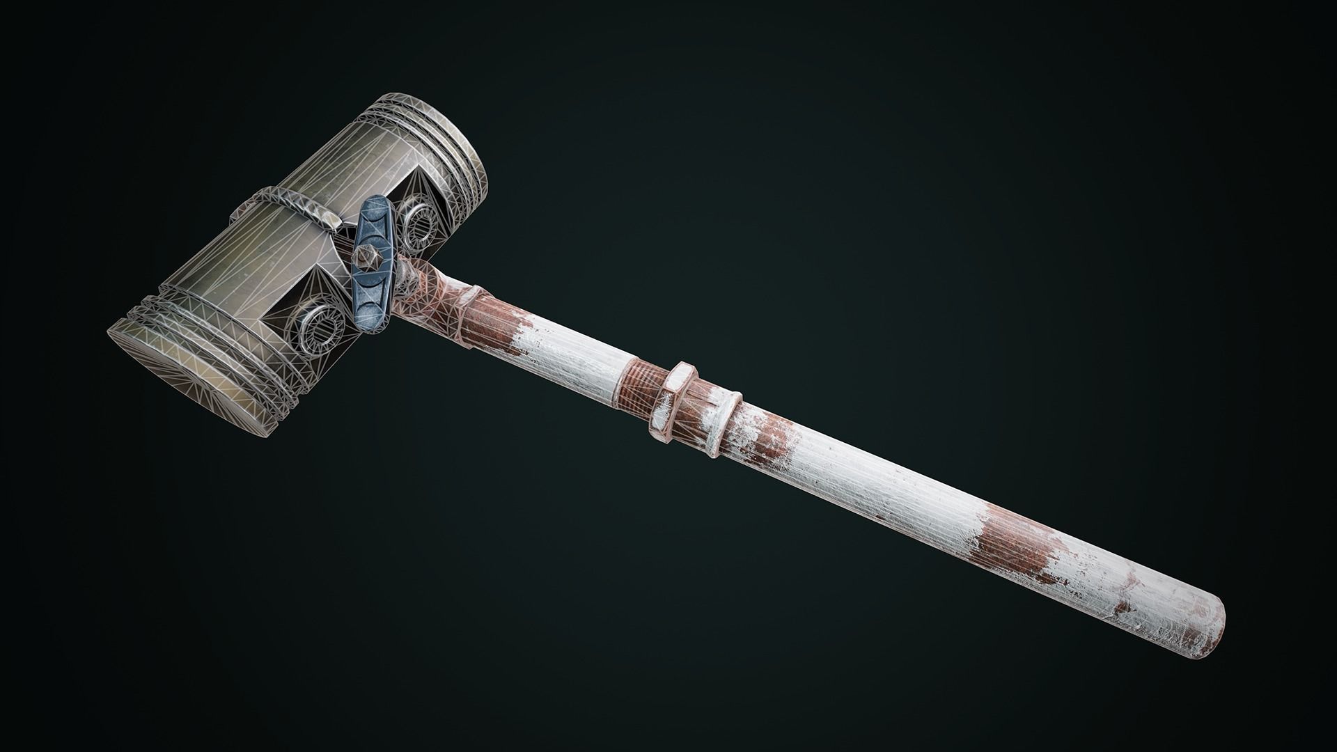 3D model Post Apocalyptic Piston Hammer VR / AR / low-poly | CGTrader