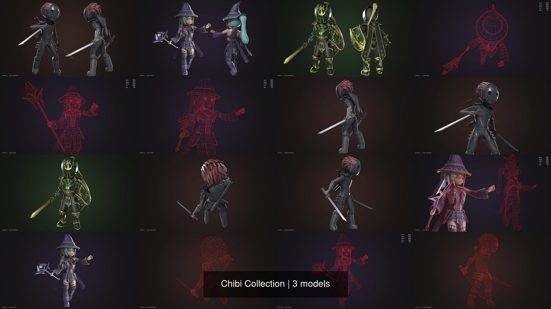 Chibi Collection | CGTrader