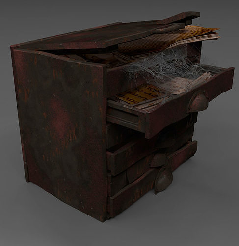 3D model medieval cabinet magic experiments VR / AR / low-poly | CGTrader