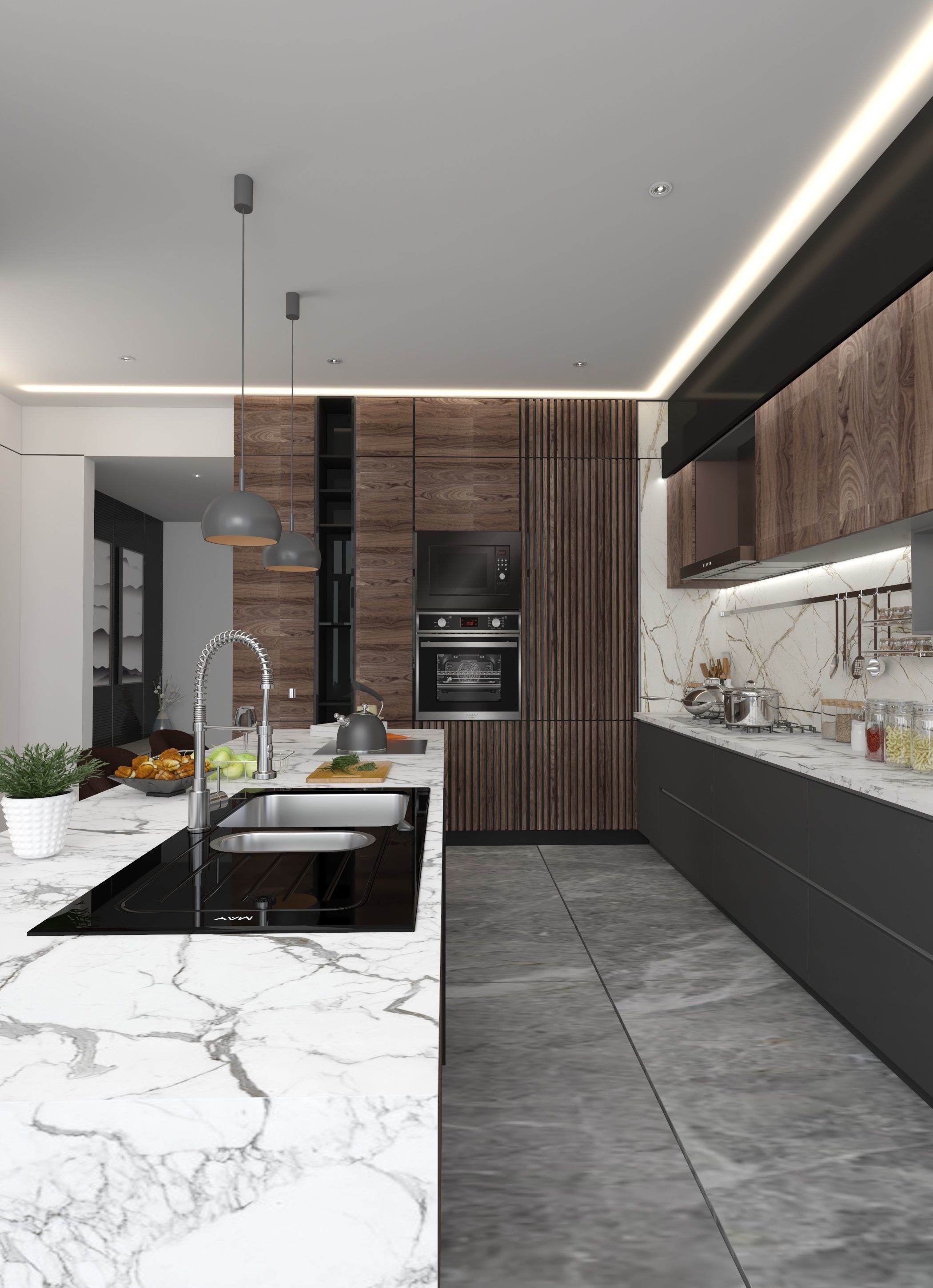 Professional kitchen design 3D model | CGTrader