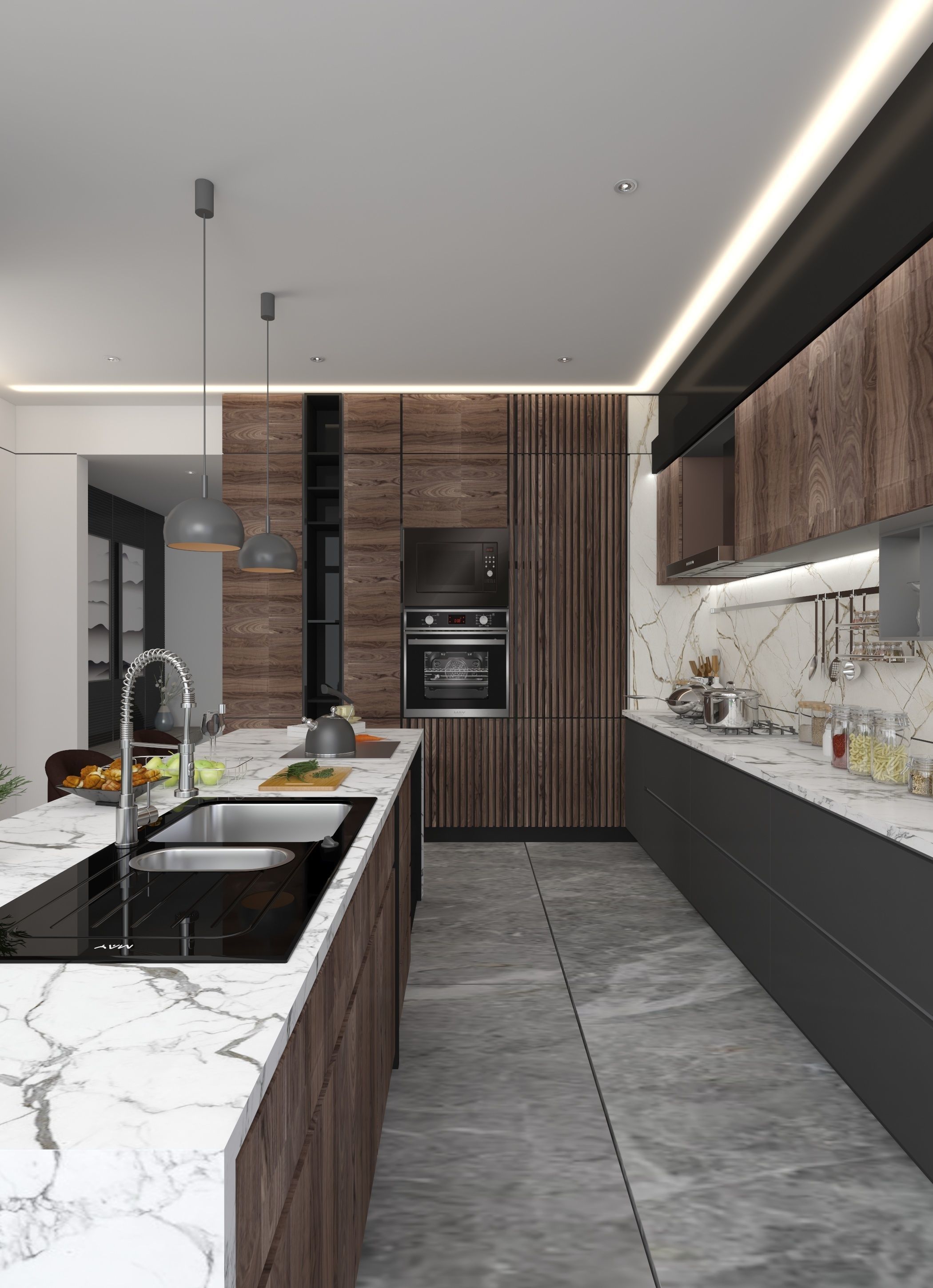 Professional kitchen design 3D model | CGTrader