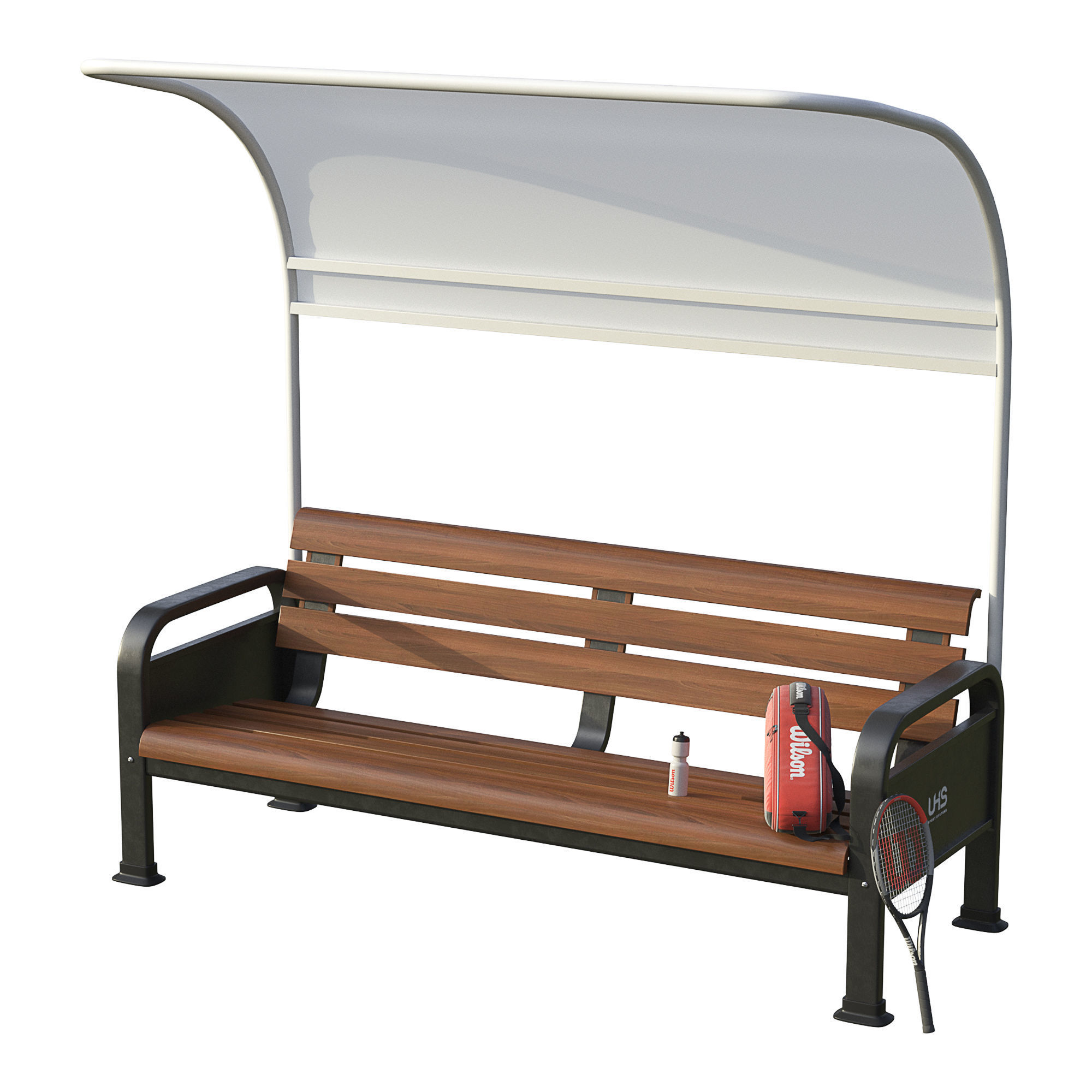 Sport Resting bench Long 2 3D model | CGTrader
