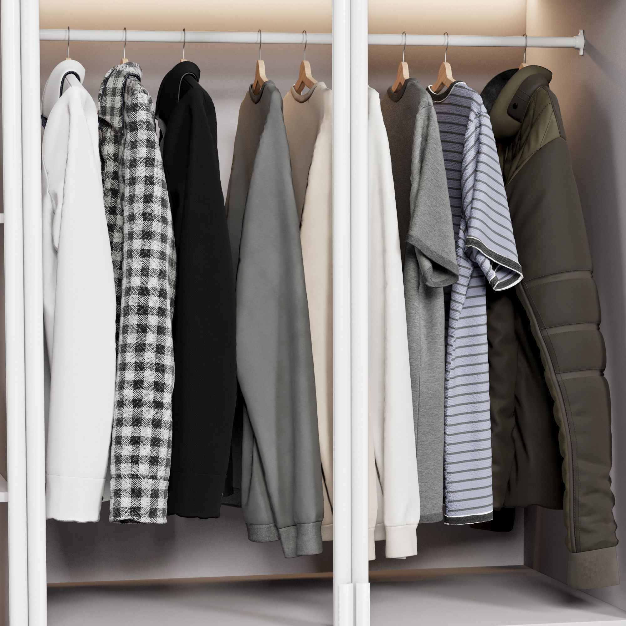 Wardrobe wall 3D model | CGTrader