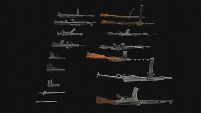 3D model Fps Weapon Pack VR / AR / low-poly | CGTrader