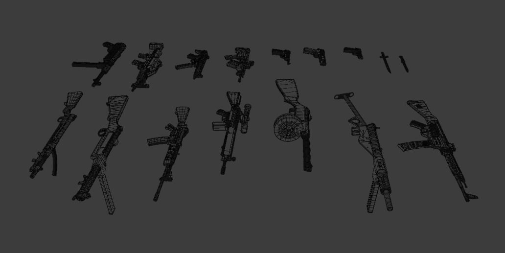 3D model Fps Weapon Pack VR / AR / low-poly | CGTrader