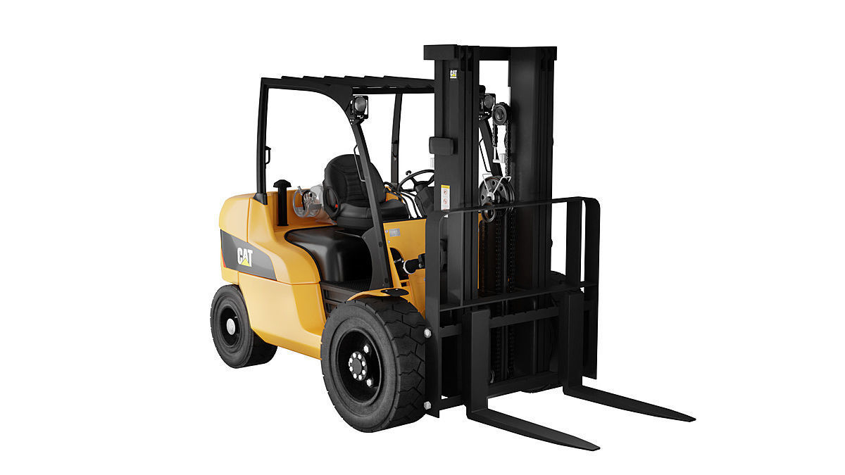 Cat Forklift Manual Loader and Carts Kit BLENDER 3D Model Cycles 3D ...