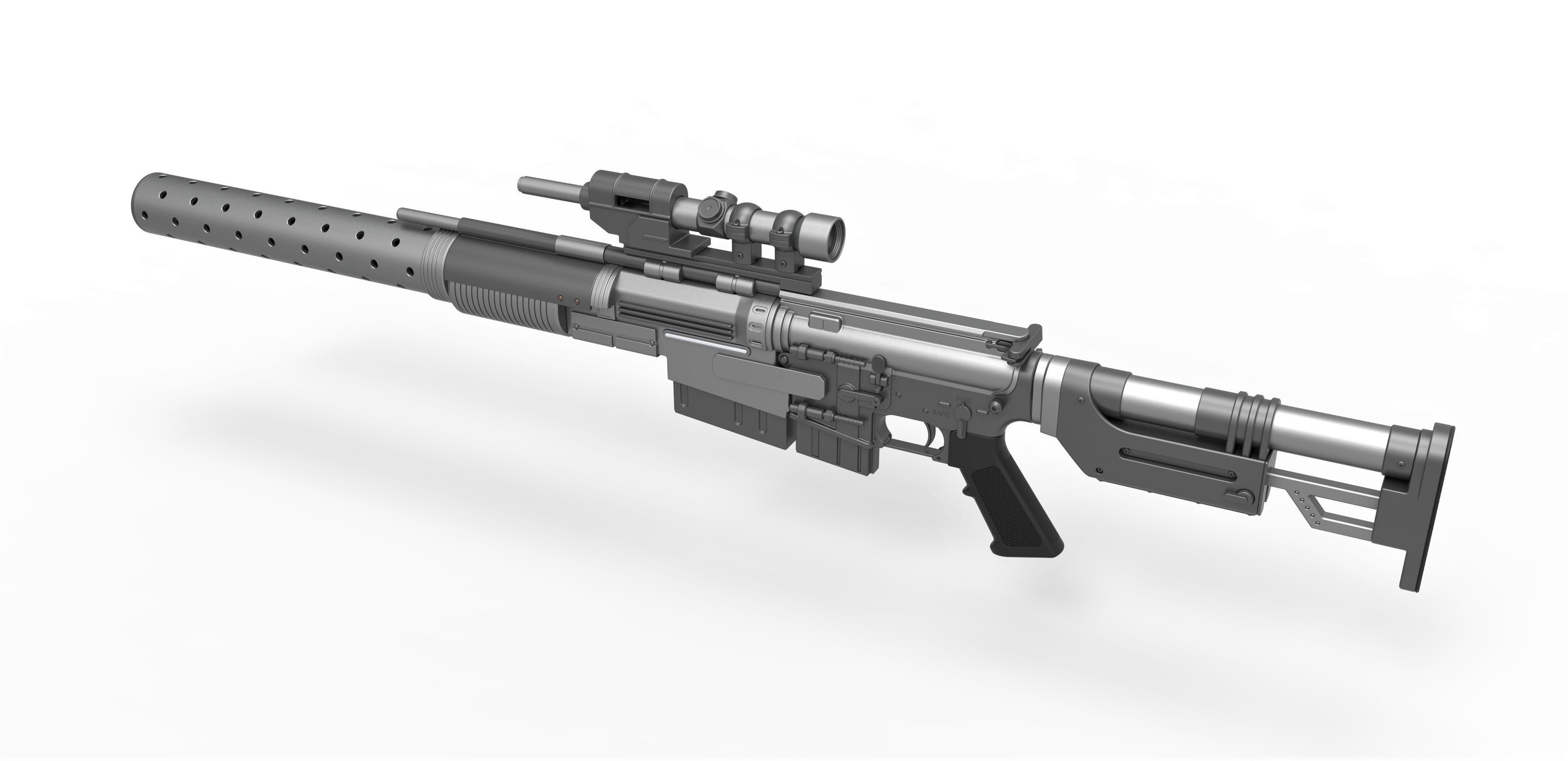 Sniper Blaster rifle A300 from the movie Rogue One 2016 3D model | CGTrader