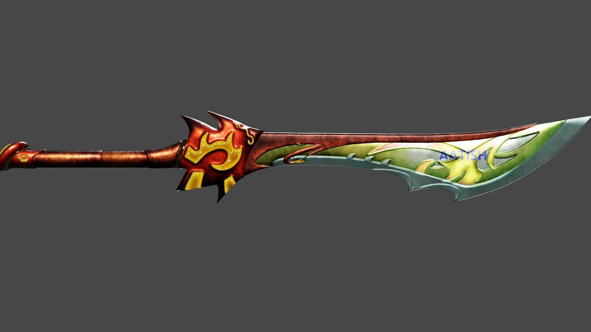 Sin Dorei Warblade free VR / AR / low-poly 3D model animated rigged ...