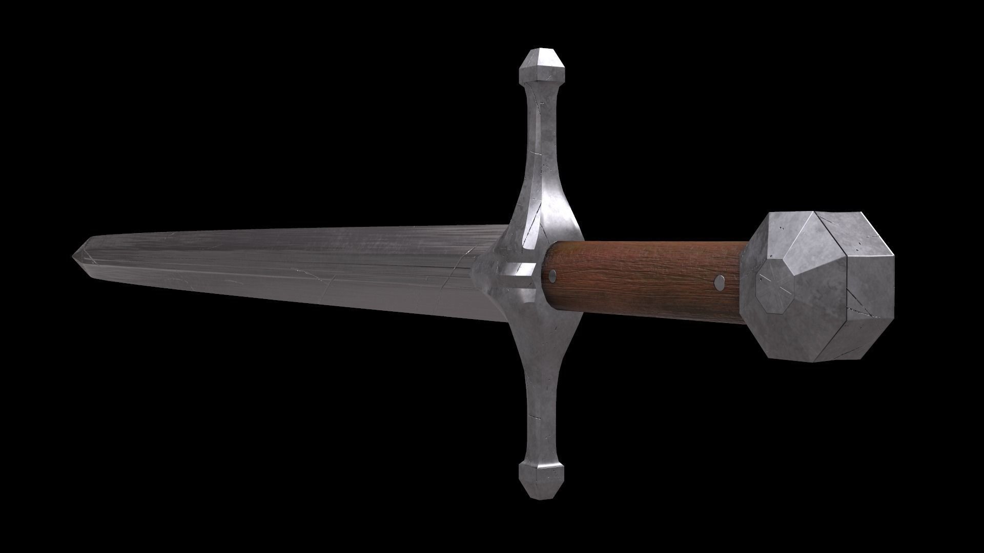 3D model A battle-worn sword VR / AR / low-poly | CGTrader