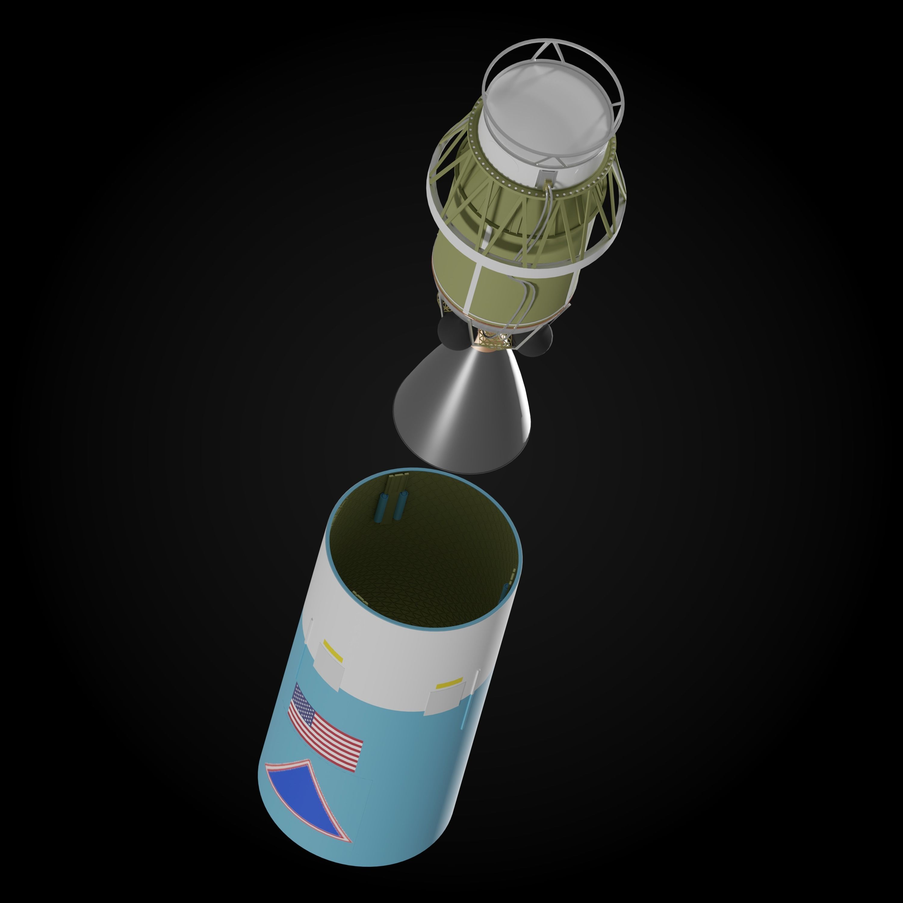 Delta Lite rocket 3D model | CGTrader