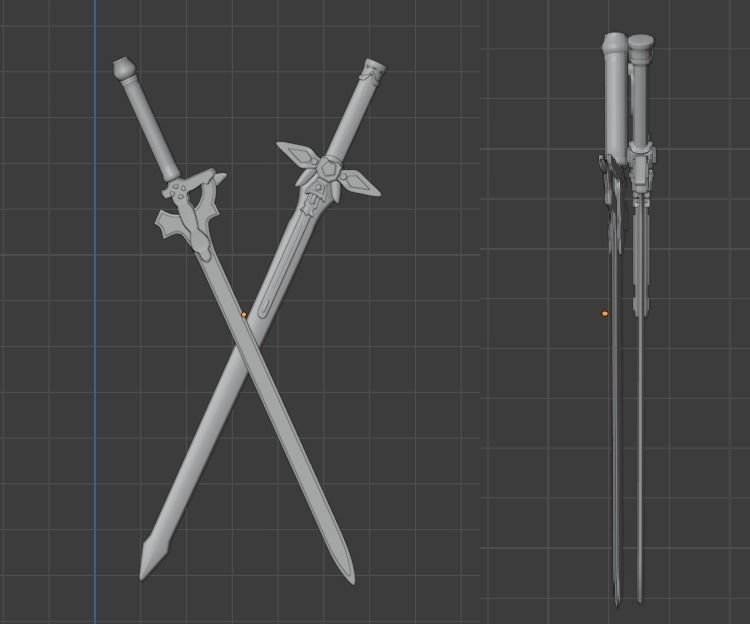 Sao swords- espadas sao 3D model | CGTrader