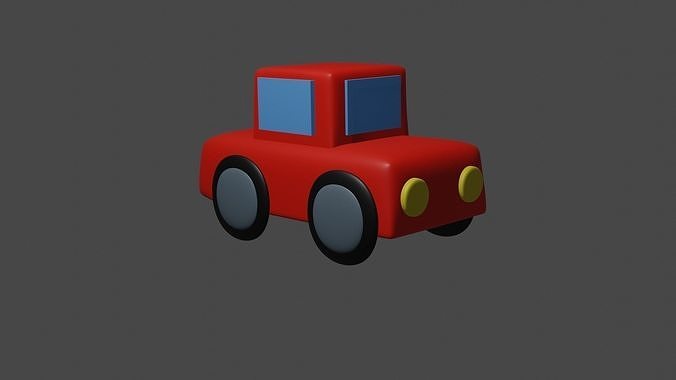 Simple Red Car 3D Model 3D model | CGTrader