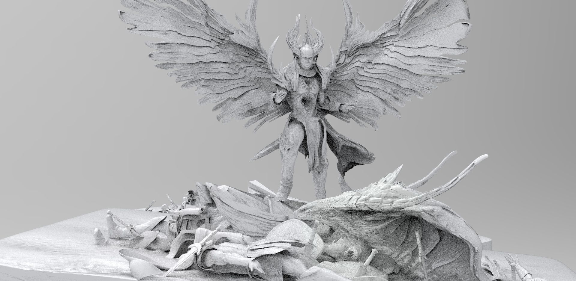 Evil angel Aftermath 3D model | CGTrader
