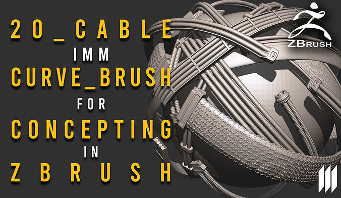 Cable IMM Brush For Concepting In Zbrush 3D model | CGTrader