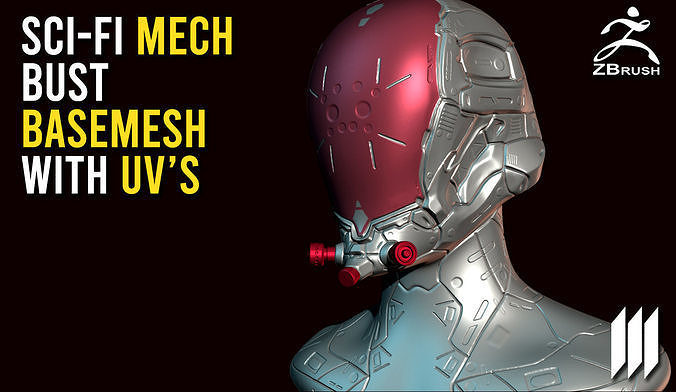 Sci-Fi Mech Bust Ztool BaseMesh WIth UVs 3D model | CGTrader