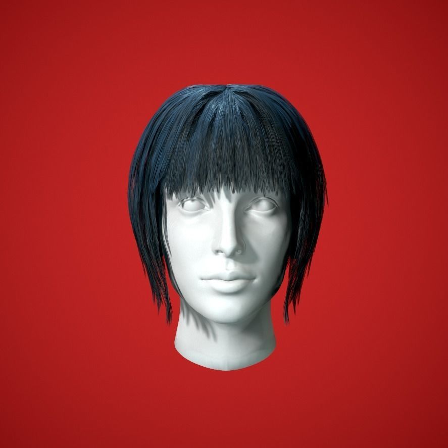 3D model Low poly female hair VR / AR / low-poly | CGTrader