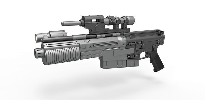 Blaster rifle A300 3D model | CGTrader