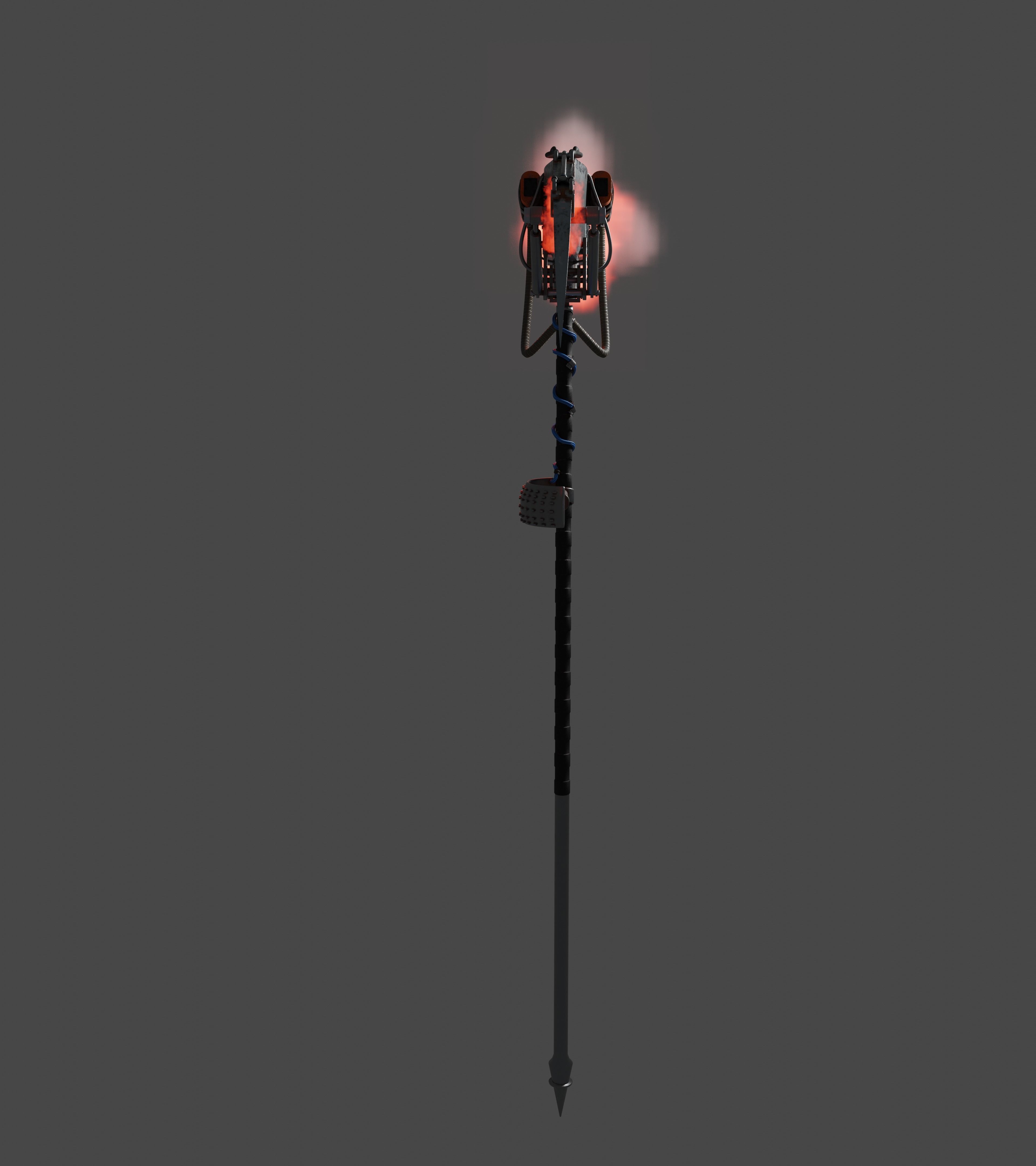 Fire-Spitting mechanical Scythe 3D model | CGTrader