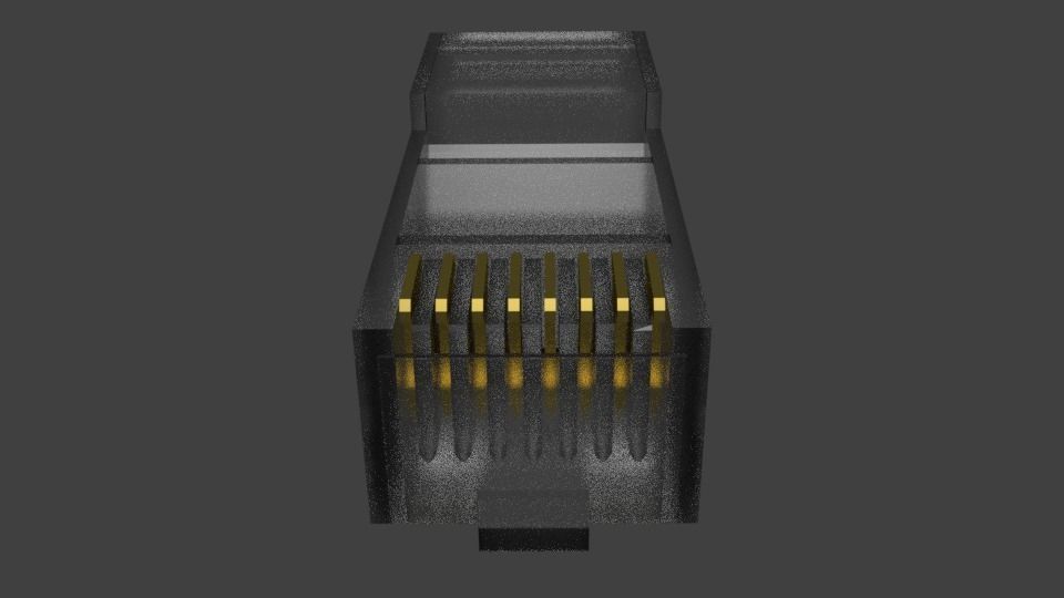RJ 45 connector 3D model | CGTrader
