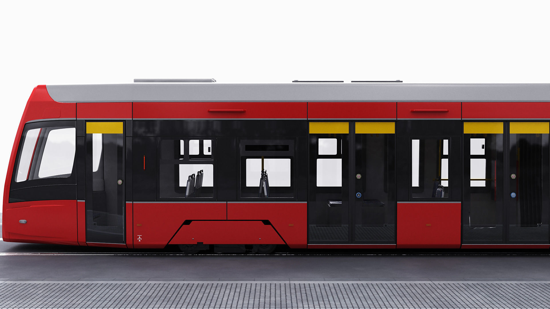 Modern Tram Streetcar 3D model | CGTrader