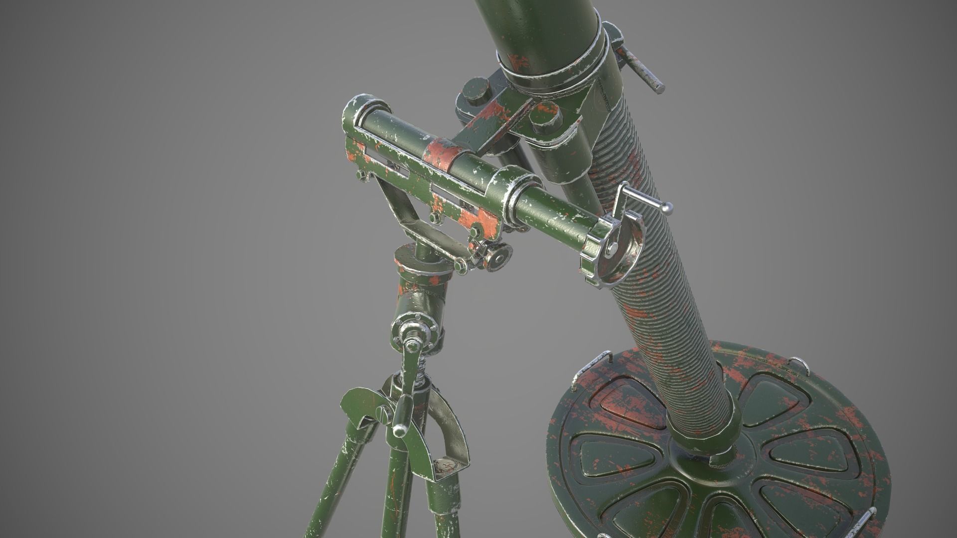 3D model Mortar 80mm VR / AR / low-poly | CGTrader