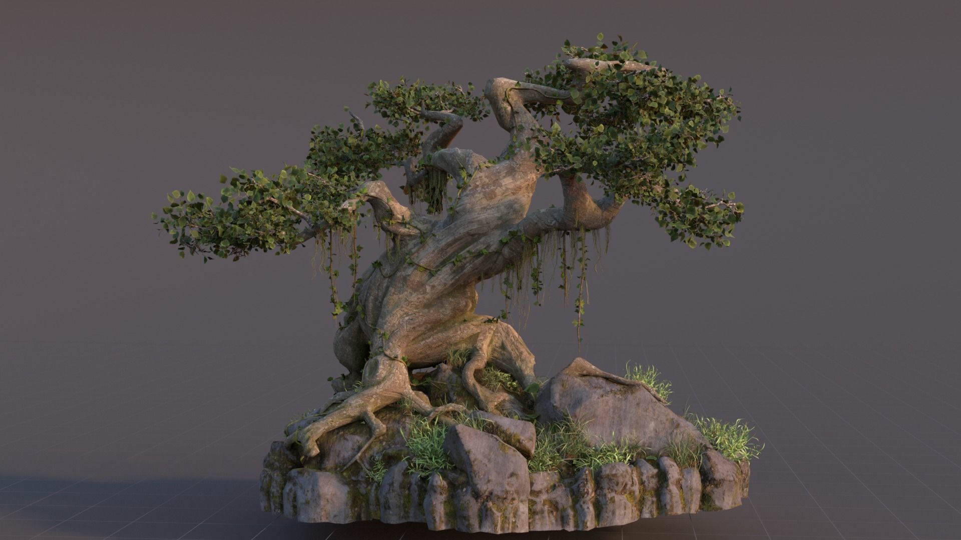 3D model Realistic fantasy old tree VR / AR / low-poly | CGTrader