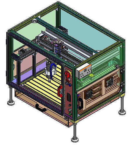 cnc milling machine mini full design 3D model rigged | CGTrader