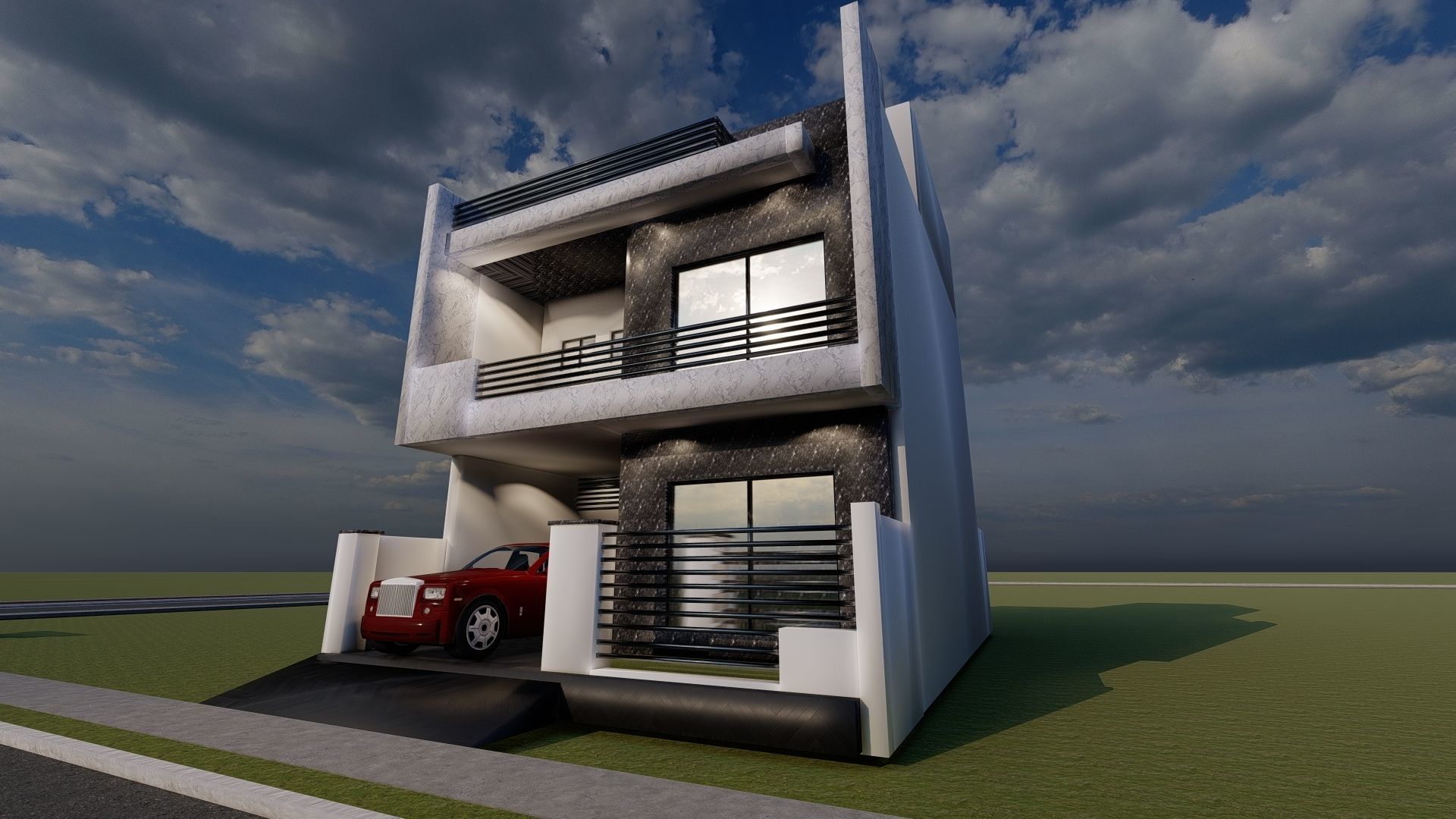 Exterior Design Modeling of a House 3D model | CGTrader