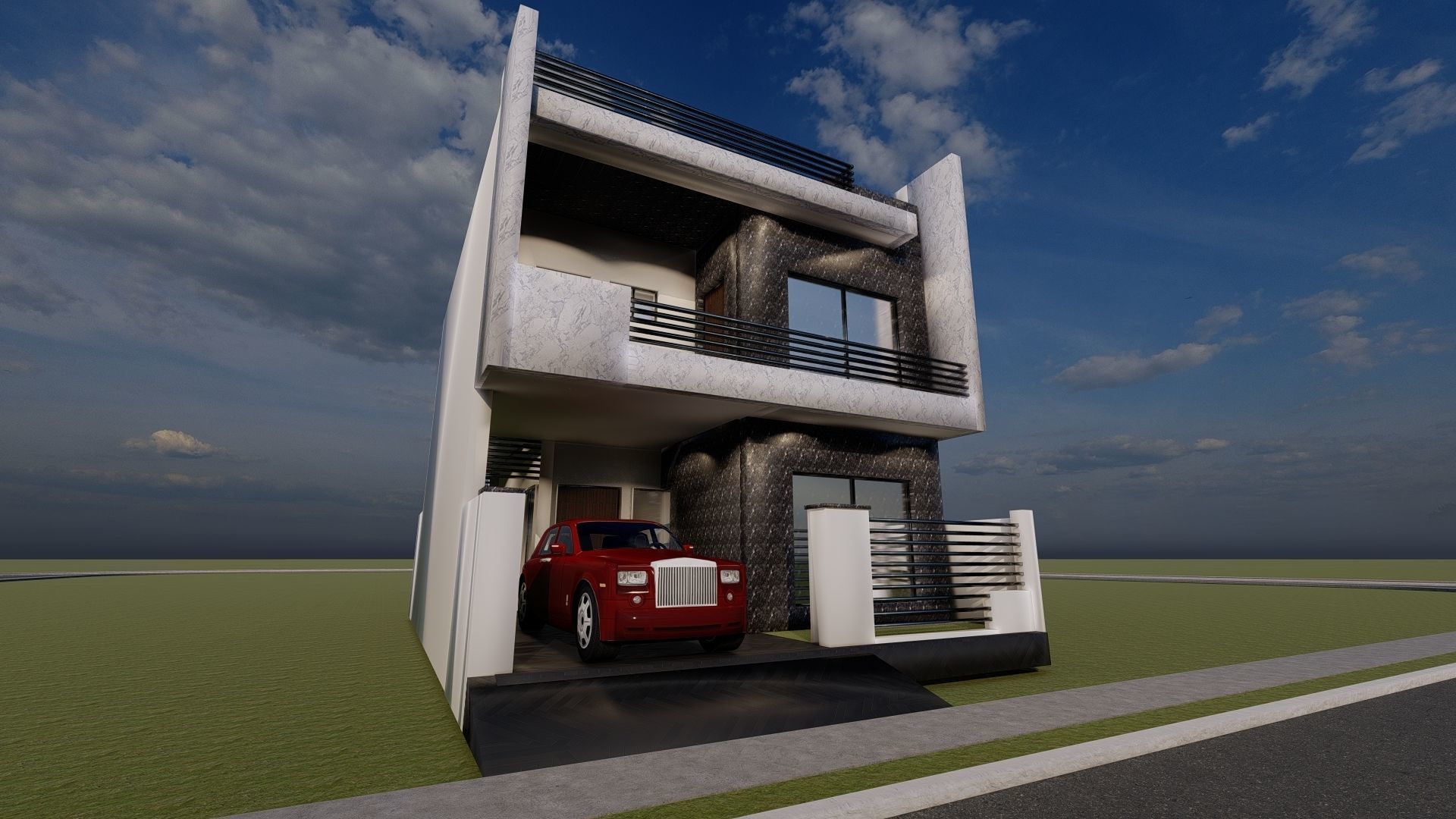 Exterior Design Modeling of a House 3D model | CGTrader