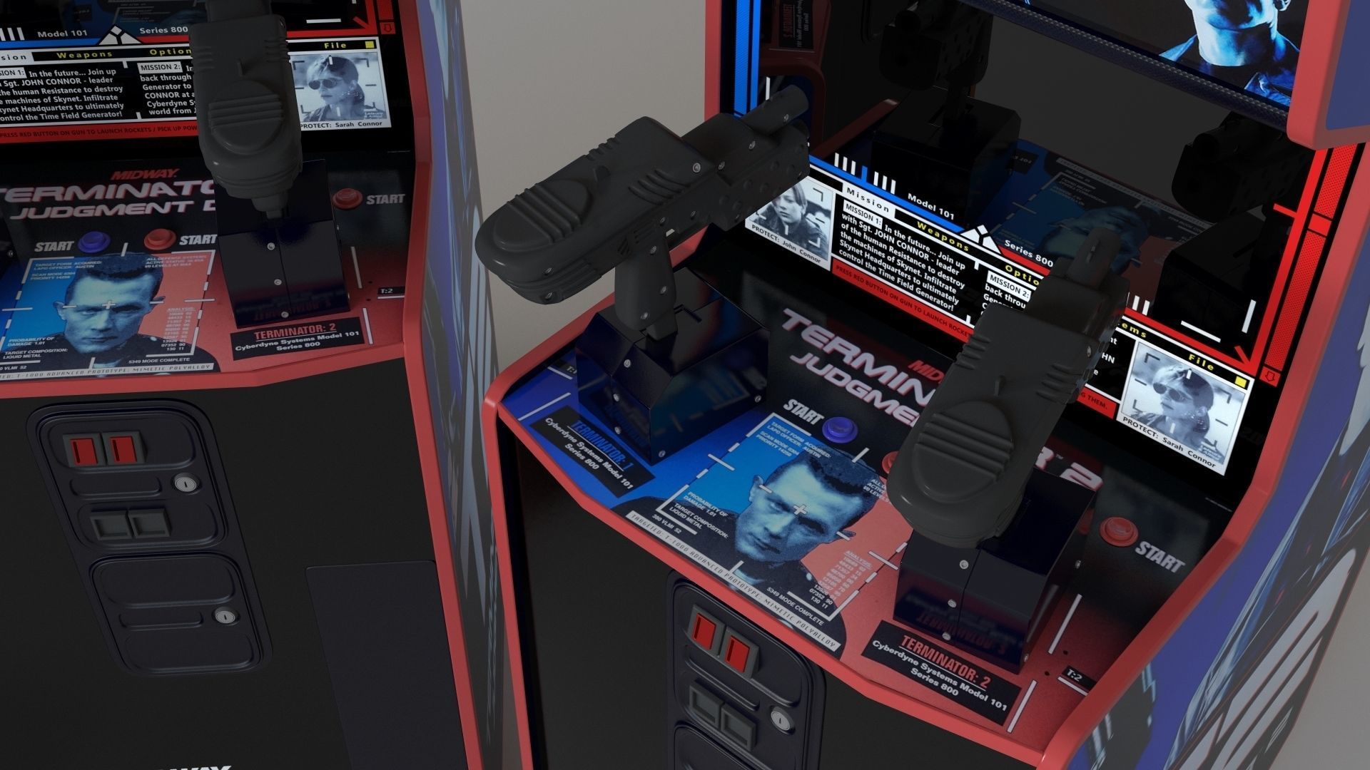 Terminator 2 Judgement Day Arcade Game 3D model | CGTrader