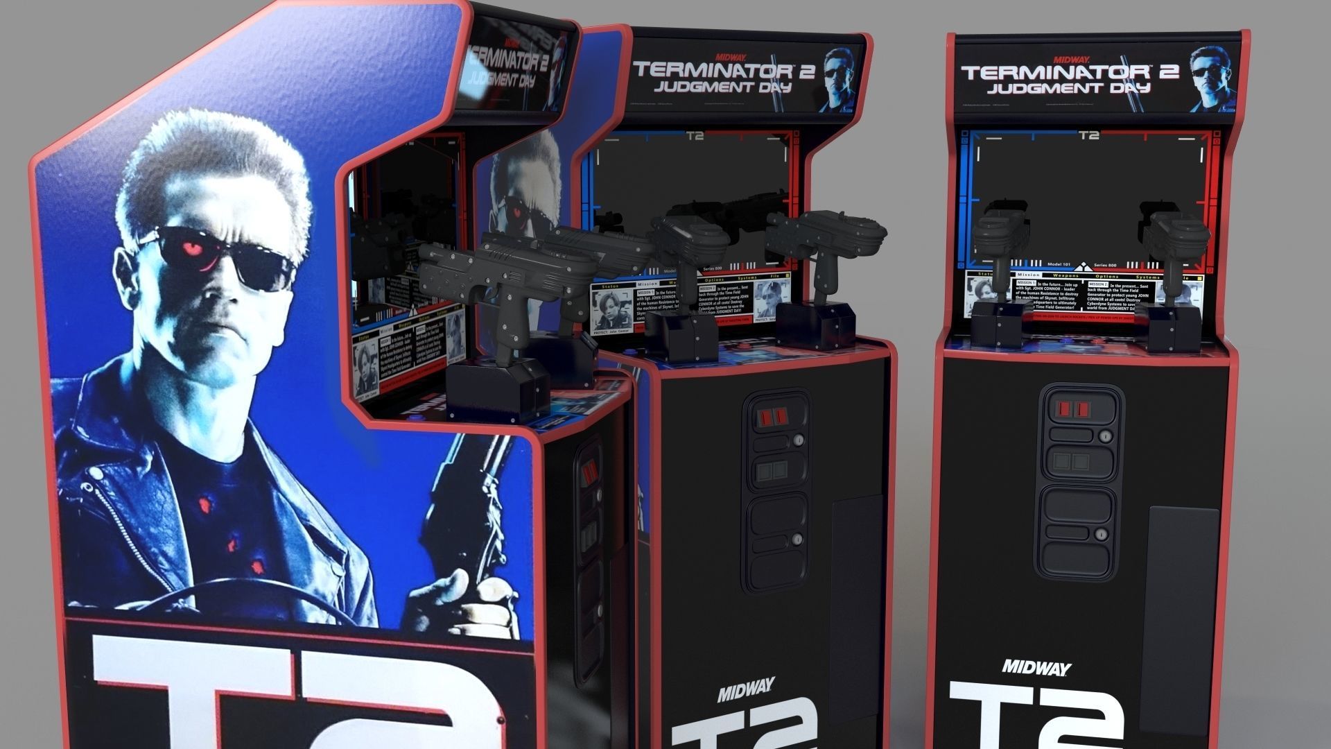 Terminator 2 Judgement Day Arcade Game 3D model | CGTrader