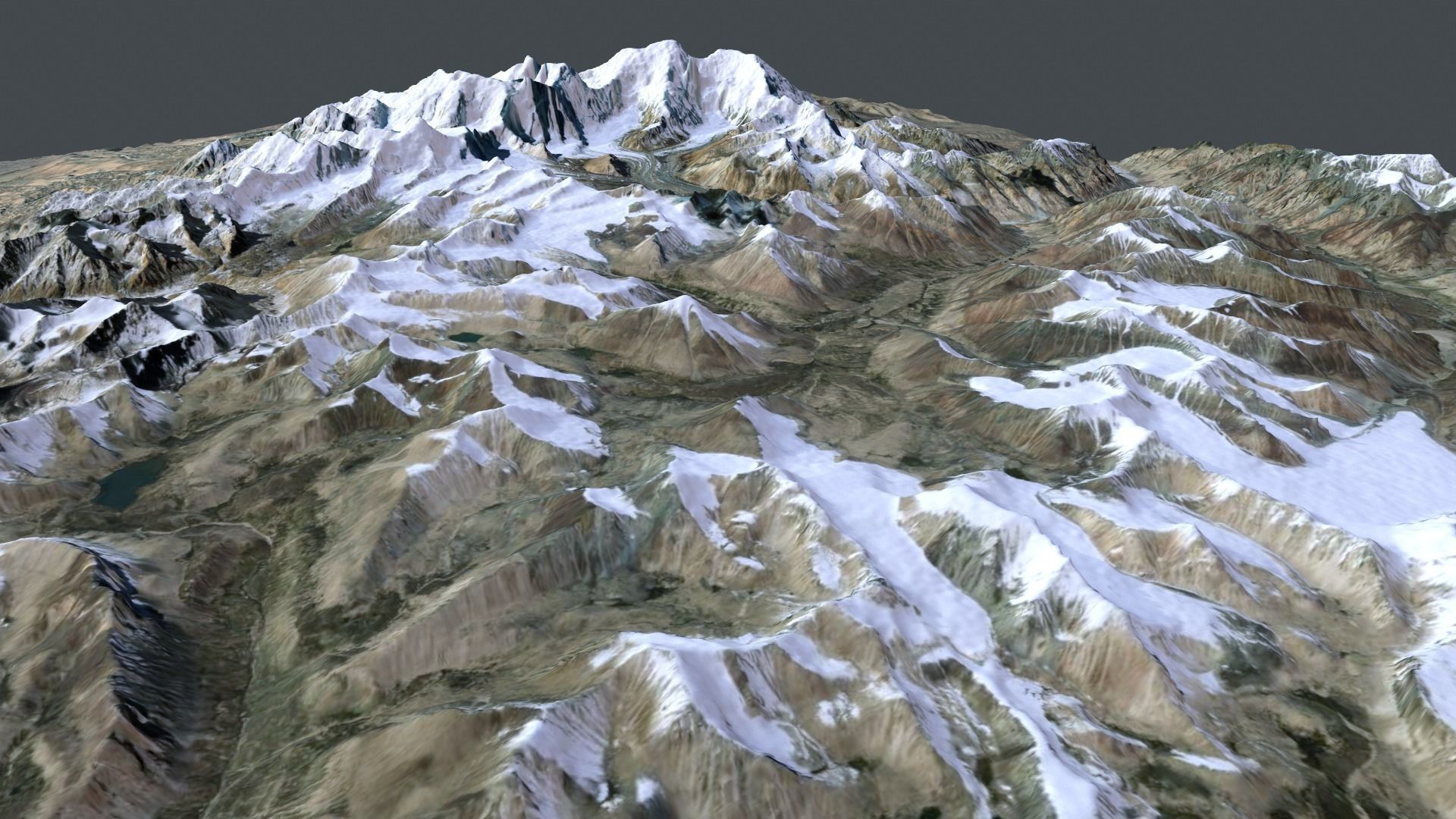 Mountain landscape Muztagh Ata China 3D model | CGTrader