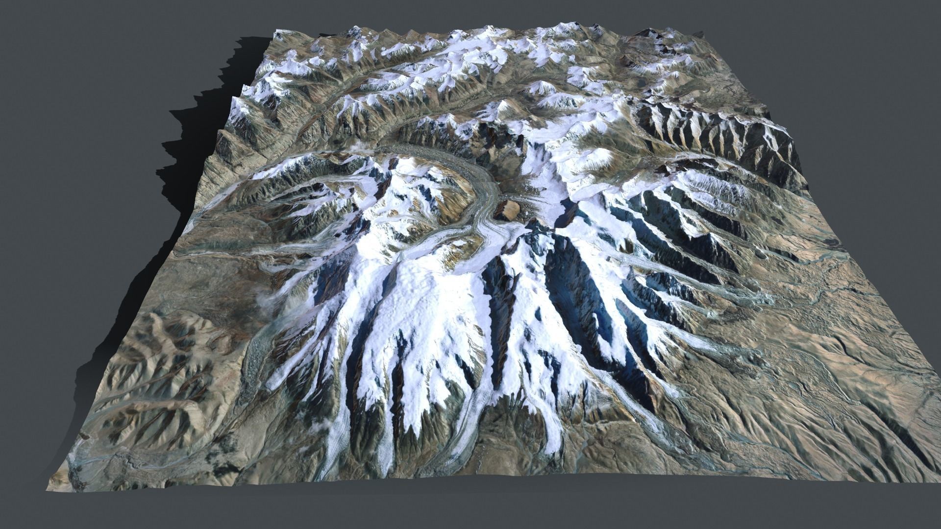 Mountain landscape Muztagh Ata China 3D model | CGTrader