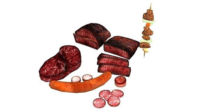 3D model Meat Barbecue Pack VR / AR / low-poly | CGTrader