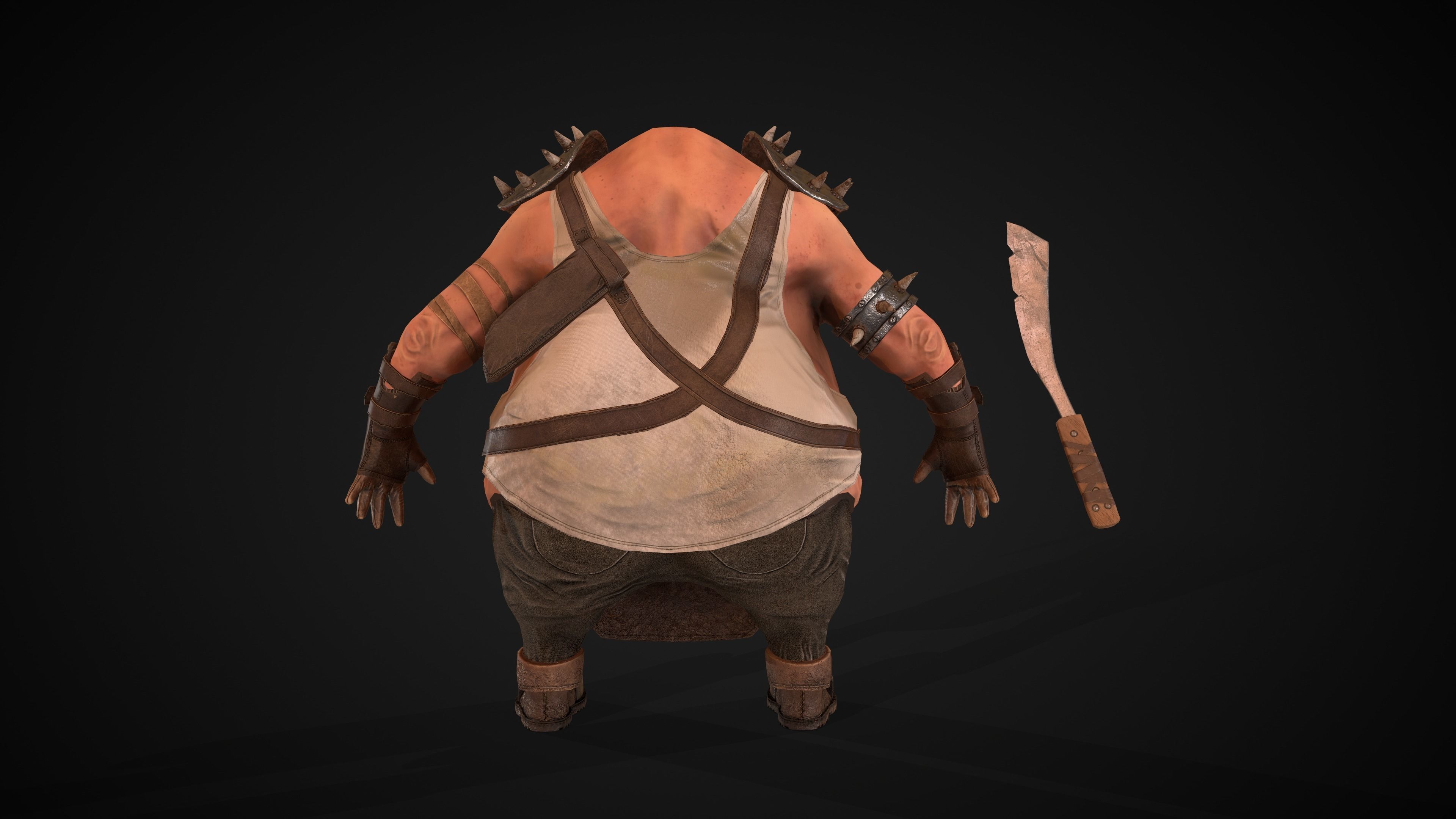 3D model Fat Warrior VR / AR / low-poly | CGTrader