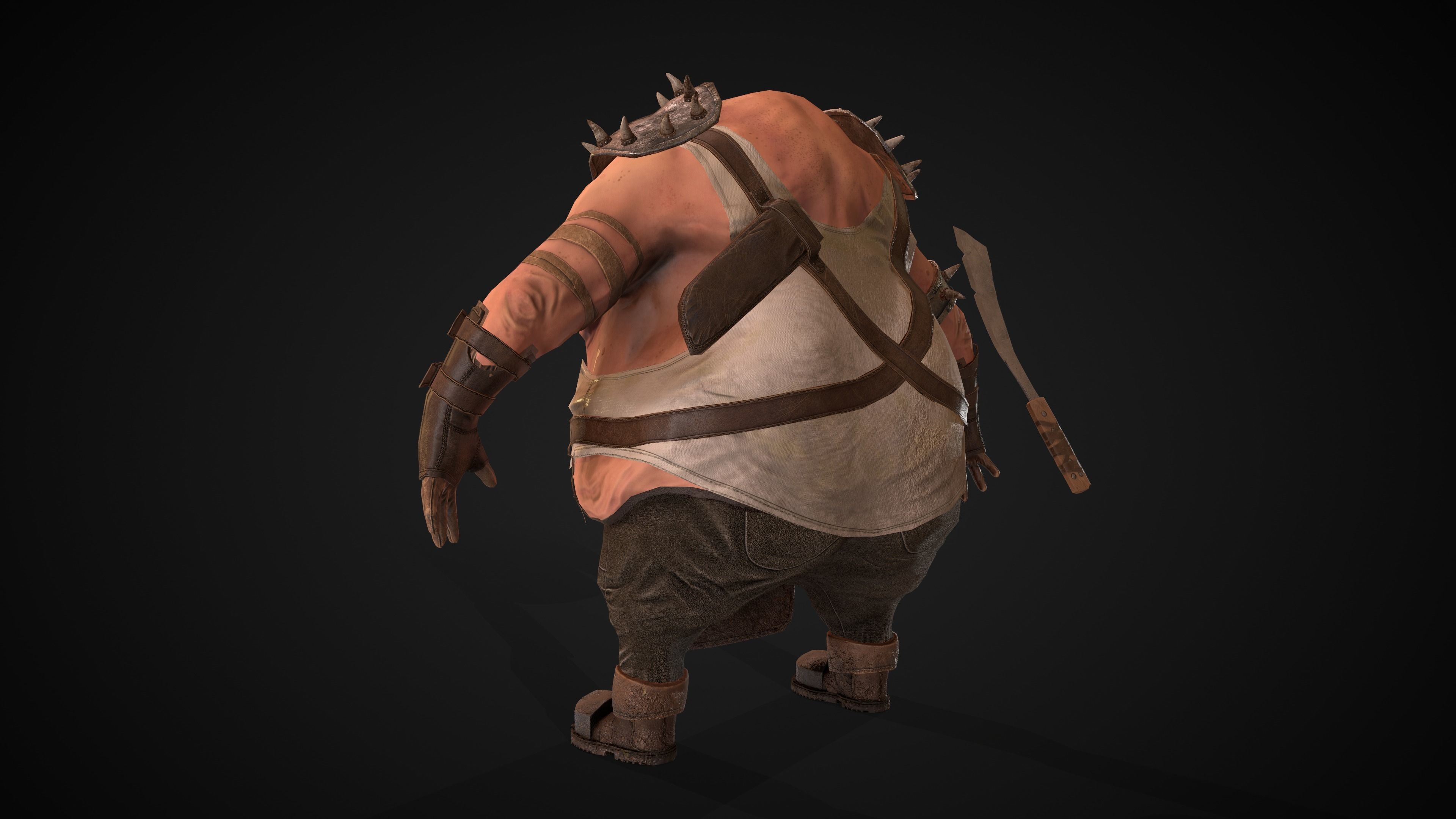 3D model Fat Warrior VR / AR / low-poly | CGTrader