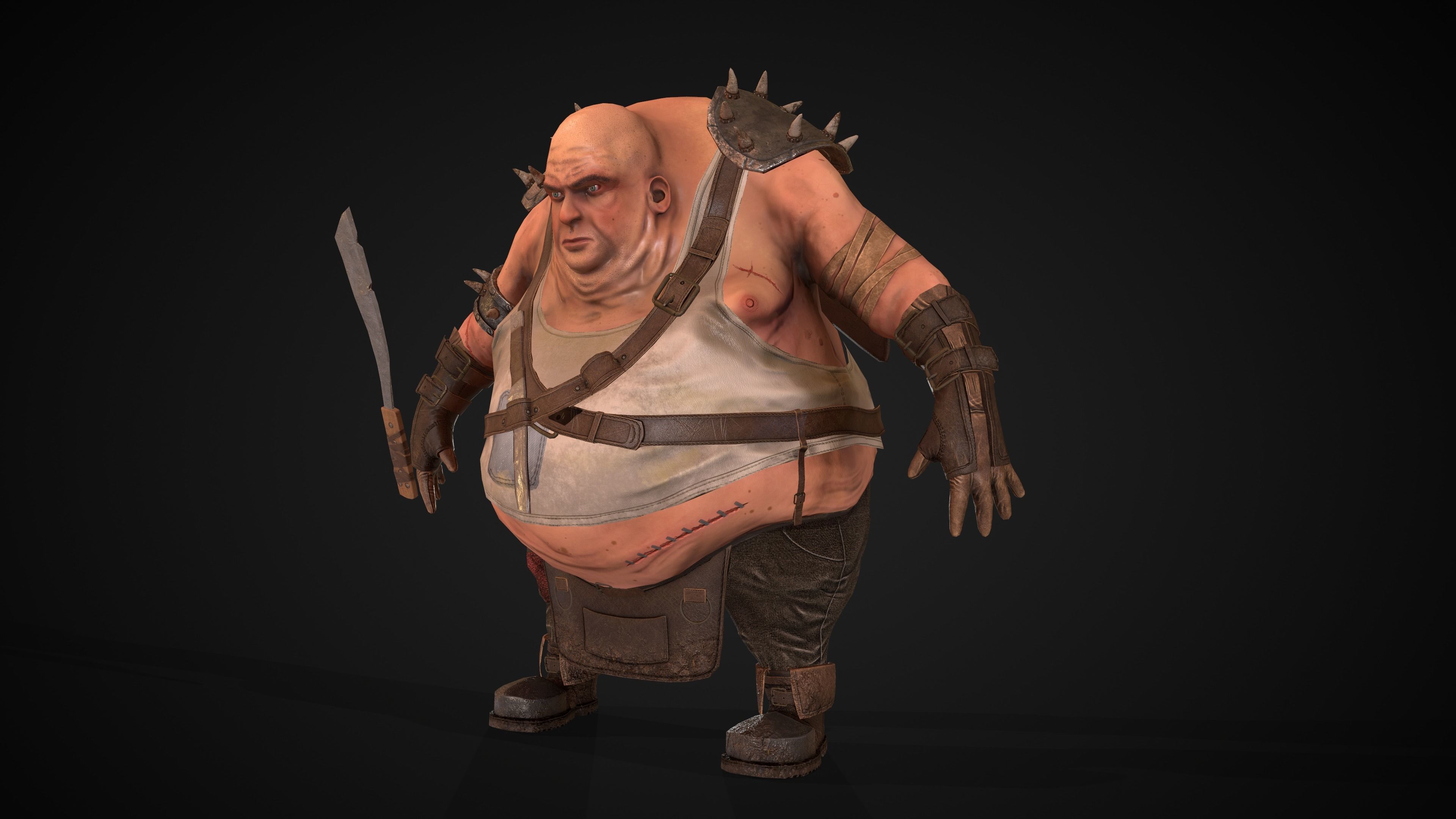3D model Fat Warrior VR / AR / low-poly | CGTrader