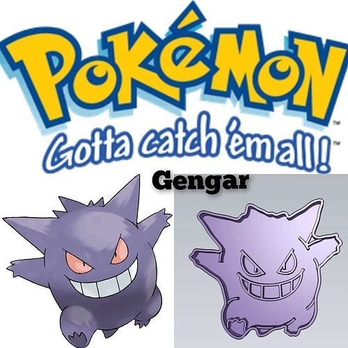 Pokemon Gengar Cookie Cutter Stamp Cake Decorating 3D model animated ...