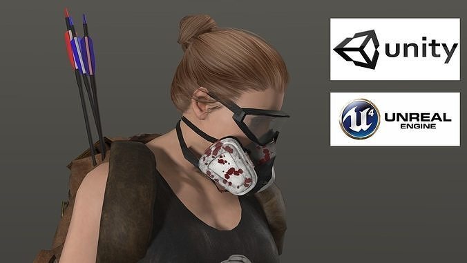 3D model Hunter girl lowpoly 3D model VR / AR / low-poly rigged | CGTrader