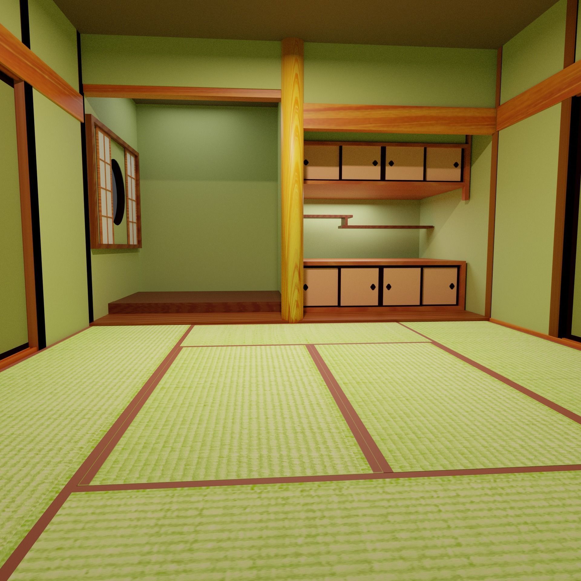 Japanese-style room 3D model fbxfille | CGTrader