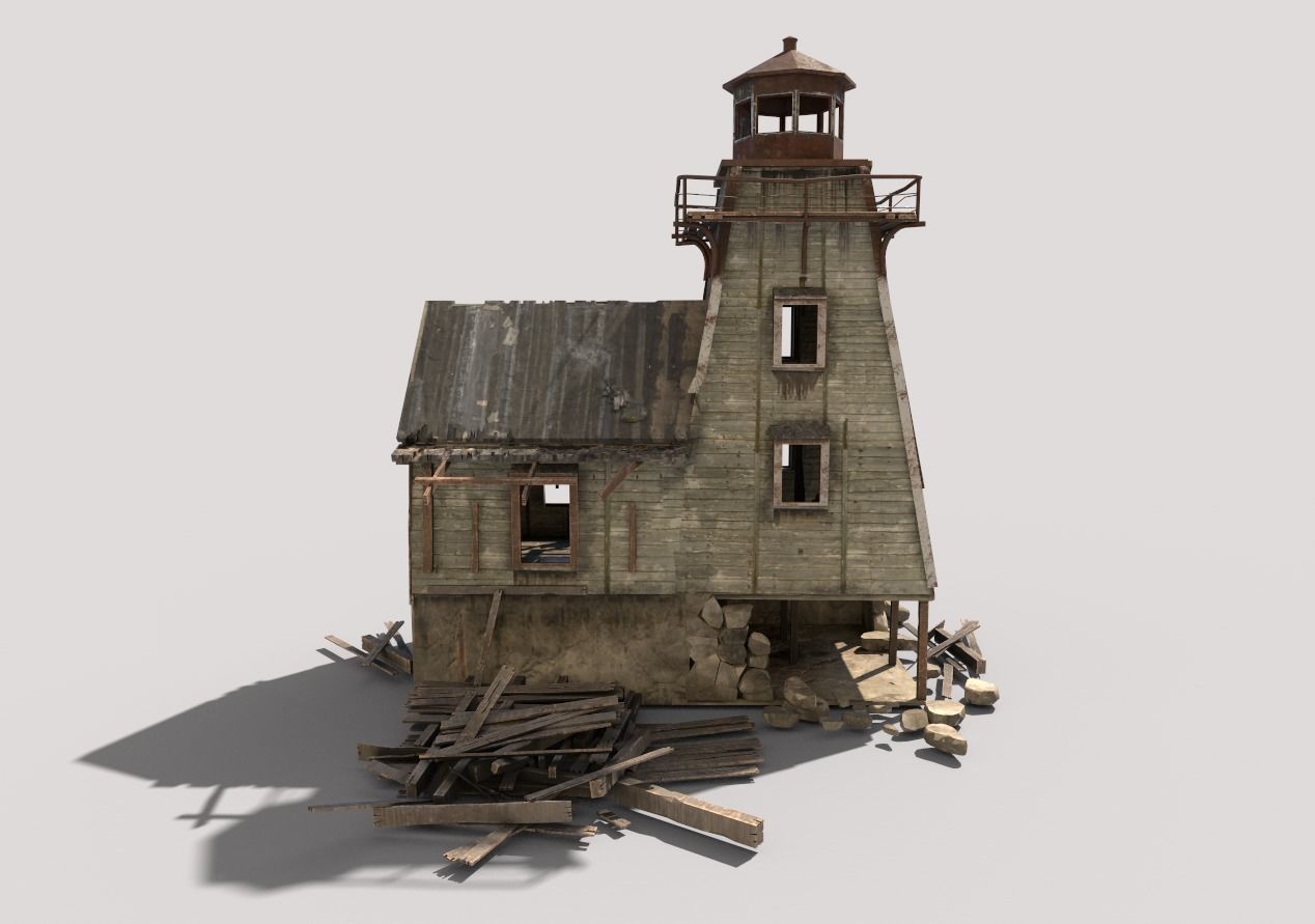 Destroyed Wooden Lighthouse 3D model | CGTrader