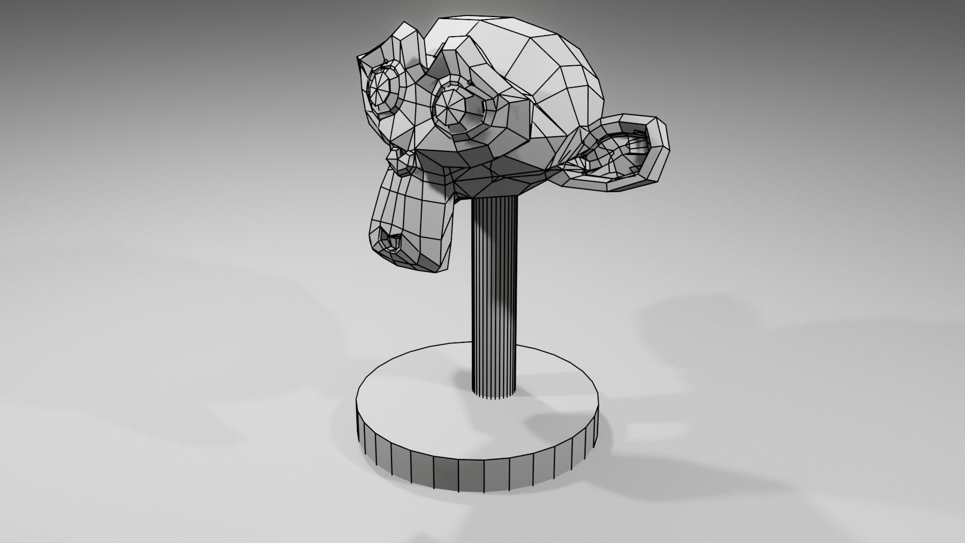 3D model Monkey Head Statue VR / AR / low-poly | CGTrader