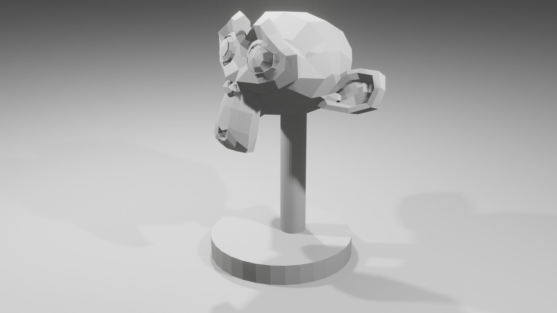 3D model Monkey Head Statue VR / AR / low-poly | CGTrader