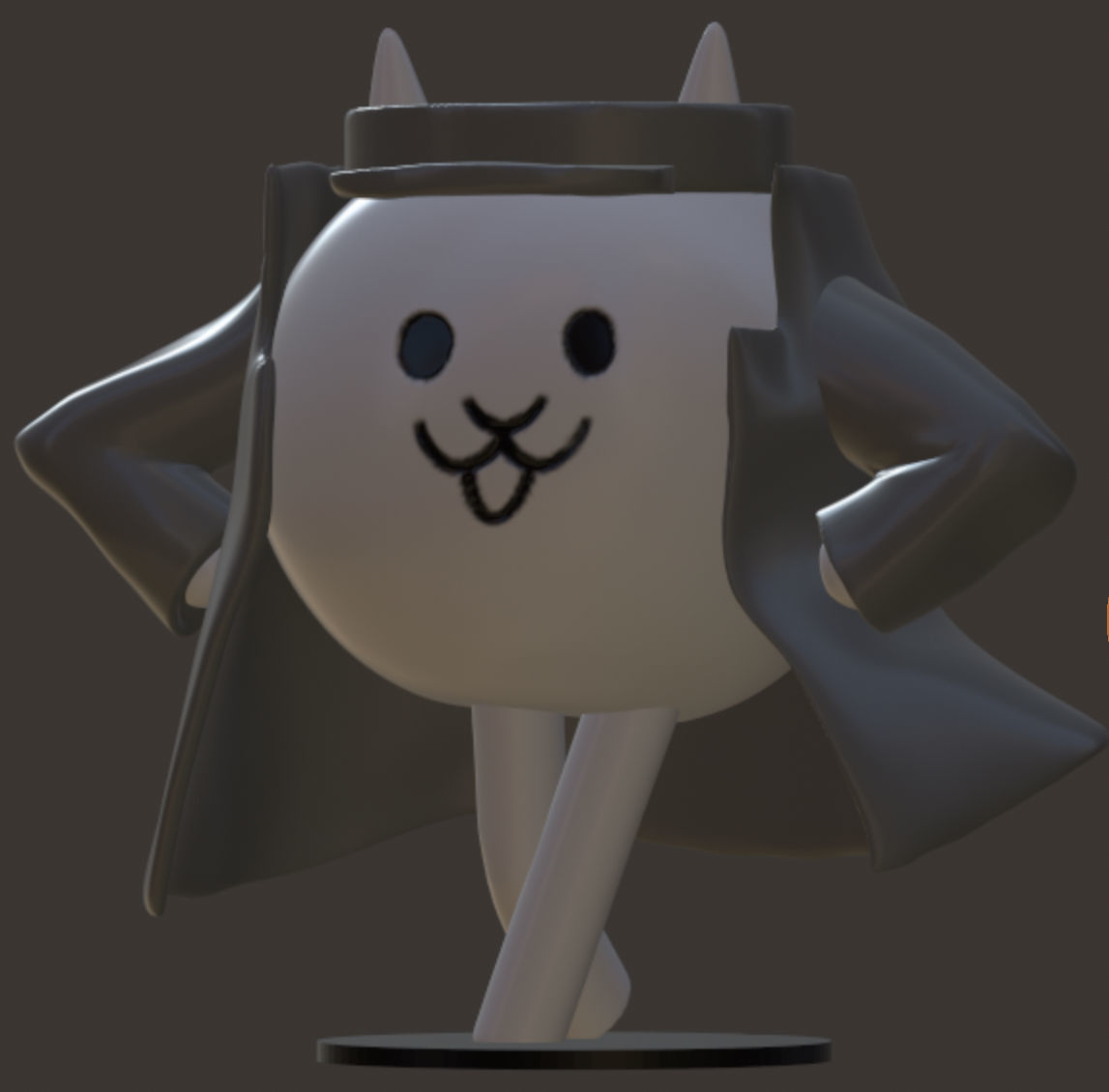 Delinquent Cat - The Battle Cats 3D model 3D printable | CGTrader