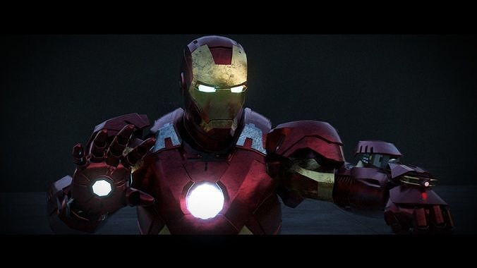 Iron Man MK-7 Armour from The Avengers 2012 3D model animated rigged ...