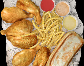 Fried chicken 3D Models | CGTrader