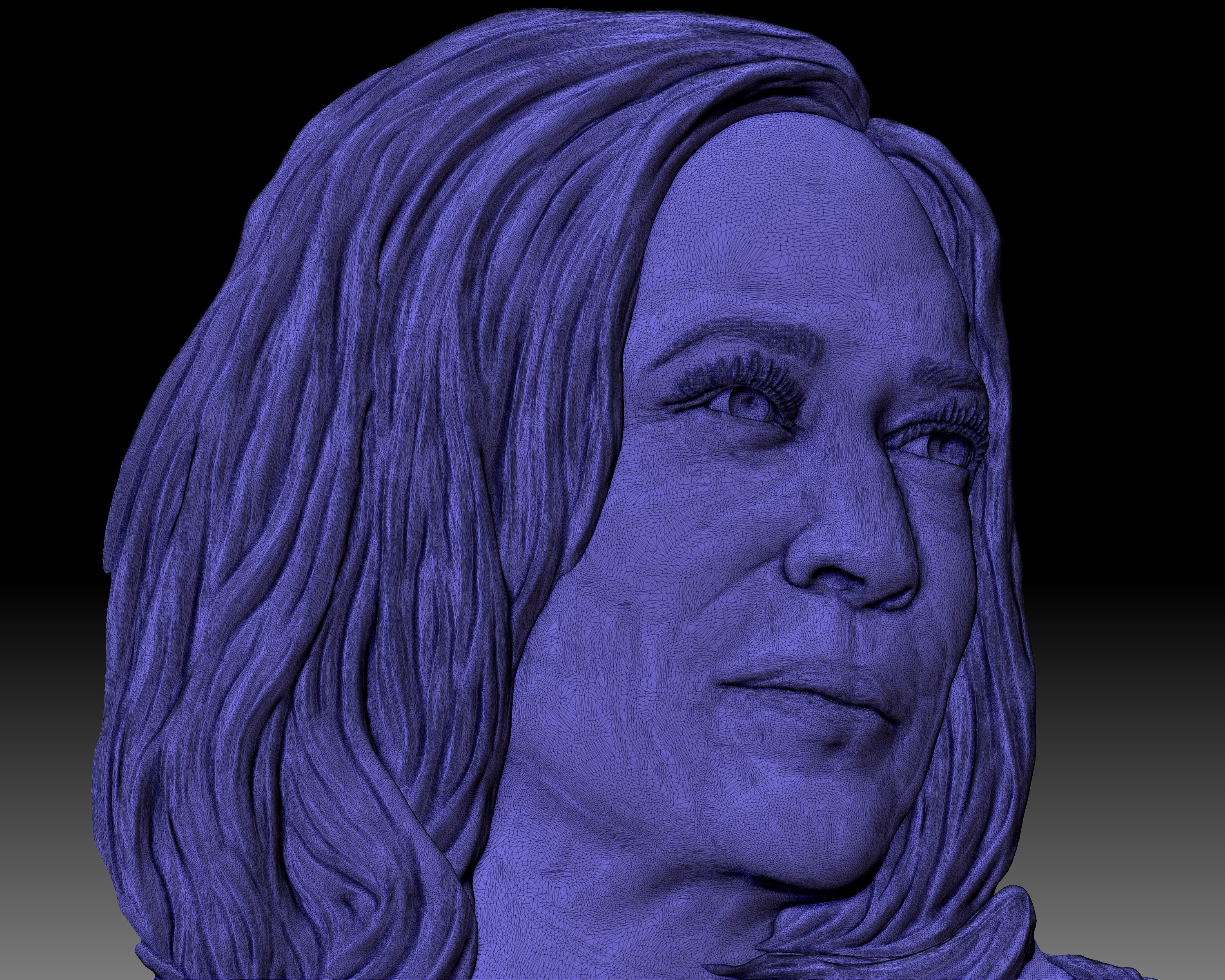 Kamala Harris 3D portrait bas-relief for CNC router or printer 3D model ...