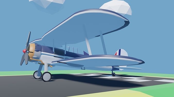 British Warplane WW2 Gladiator free VR / AR / low-poly 3D model | CGTrader