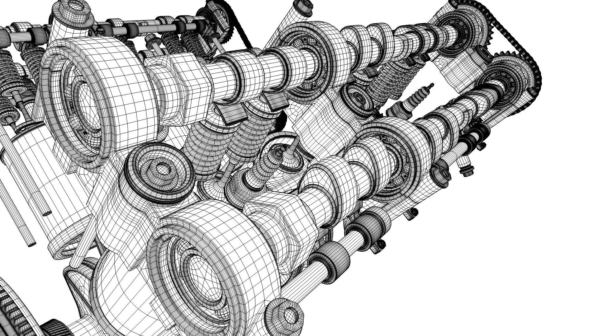 V6 Engine Working Animated 3D model animated rigged | CGTrader