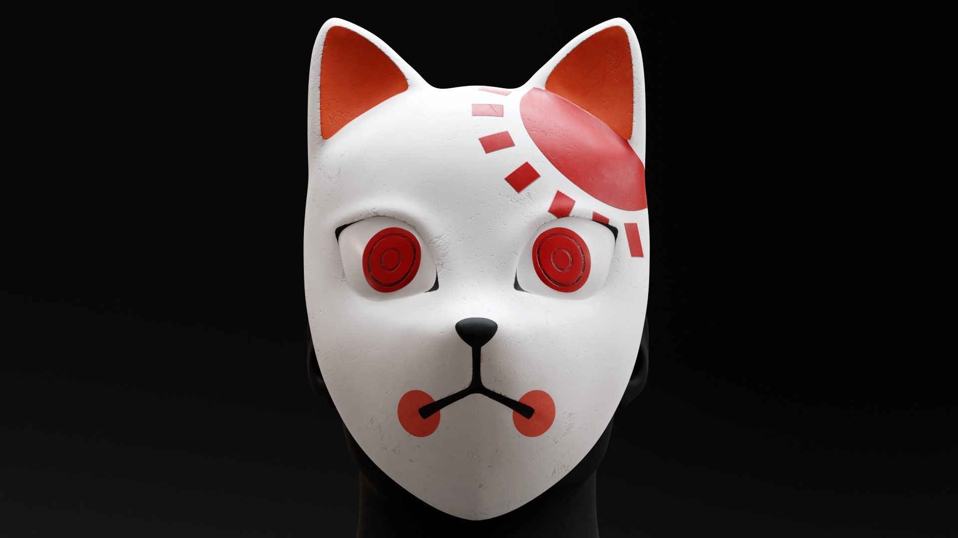 Demon Slayer - Tanjiro Mask textured and printable 3D model | CGTrader